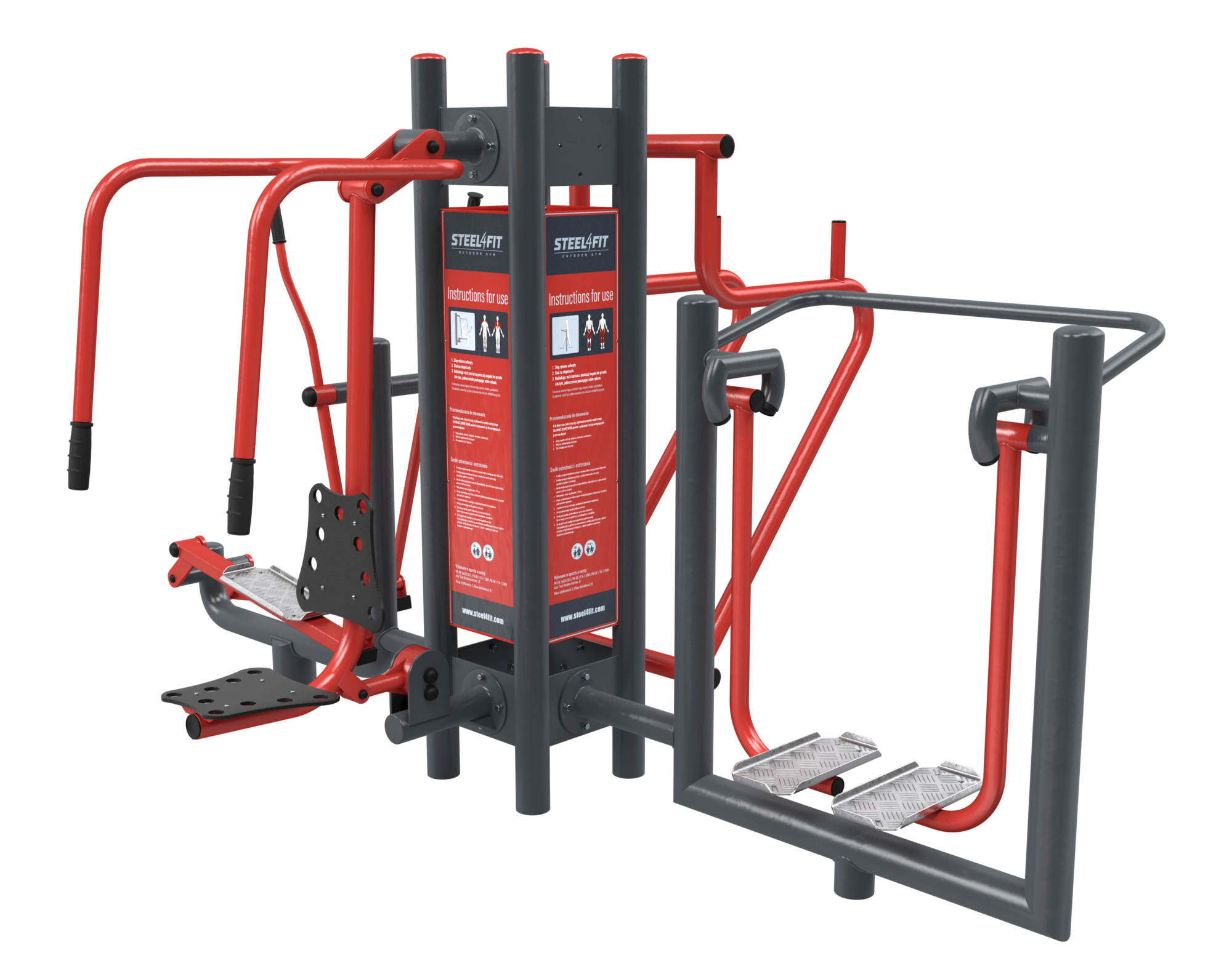 Four outdoor gym stations - Trainer Outdoor Fitness